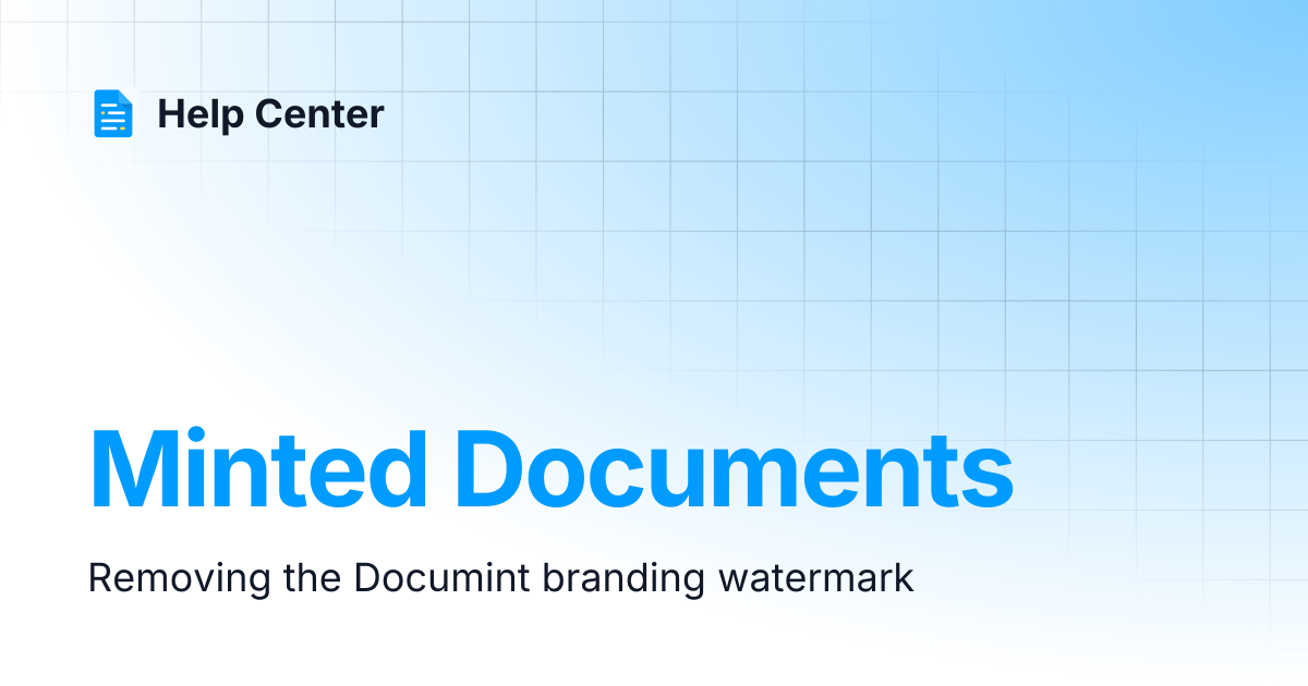 Minted Documents | Help Center